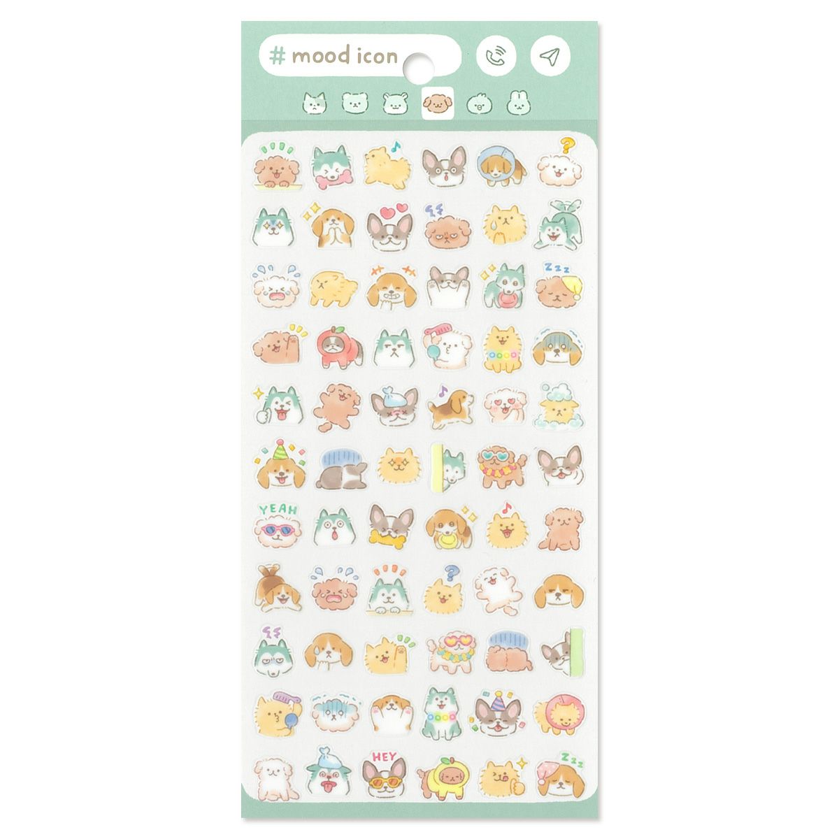 Mind Wave Sticker Sheet - Mood Icon Dog 82500 (Pack of 10) – Papermind ...